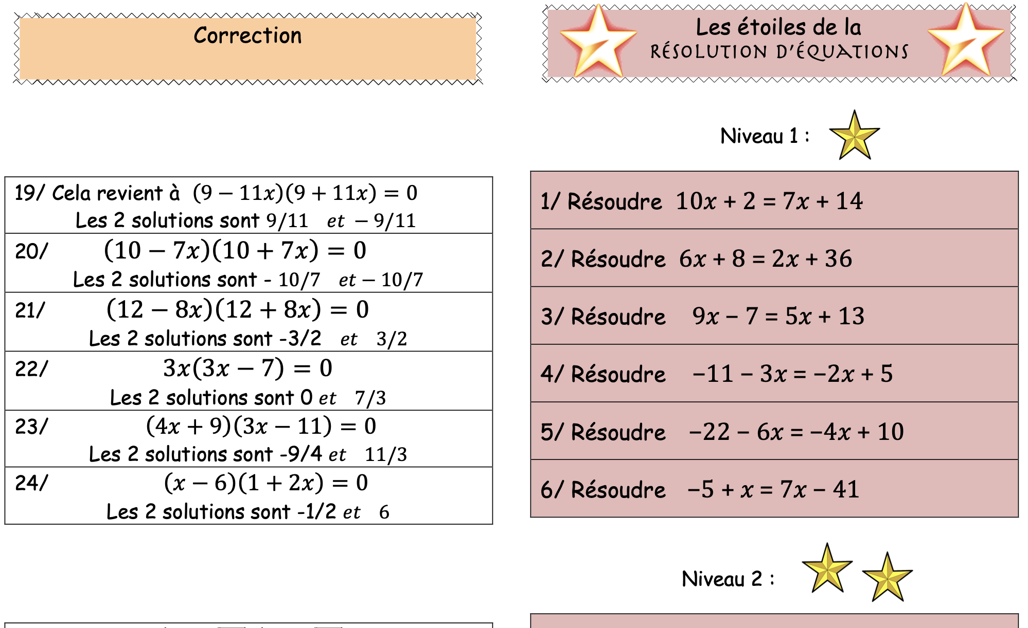 4e Equation - Maths à la maison